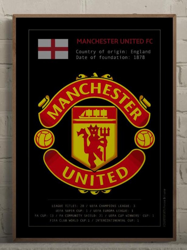 Manchester United FC Poster. Vector File, Svg, Png, Pdf. Printable Wall ...