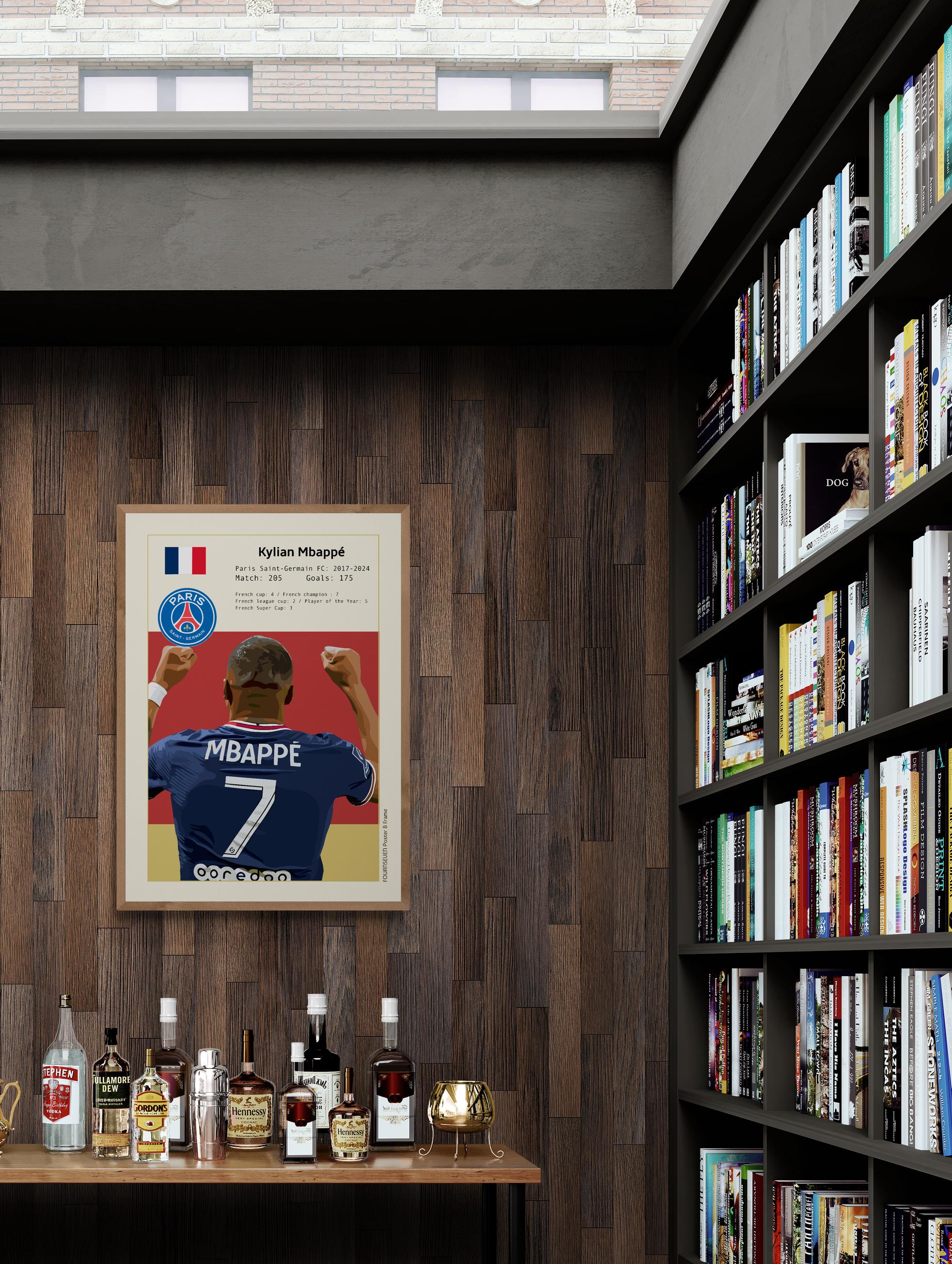Kylian Mbappe Paris Saint Germain Poster. Vector File, Svg, Png, Pdf ...