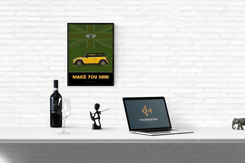 MAKE YOU MINI. Mini Cooper Poster. Vector File, Svg, Png, Pdf ...