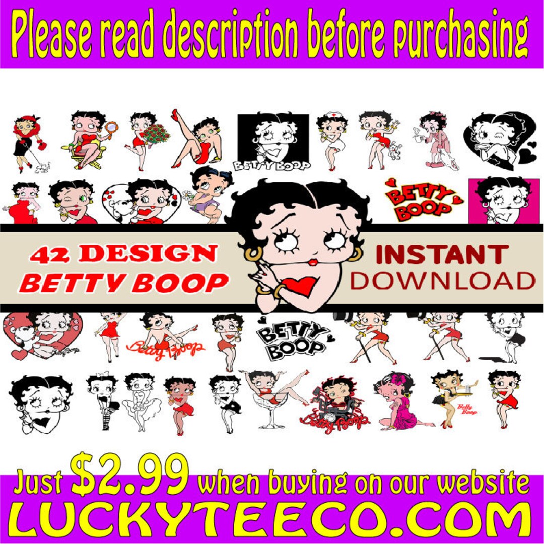 Betty Boop SVG Bundle, Betty Boop Layered, SVG, Easy Cut, Tshirt Print ...