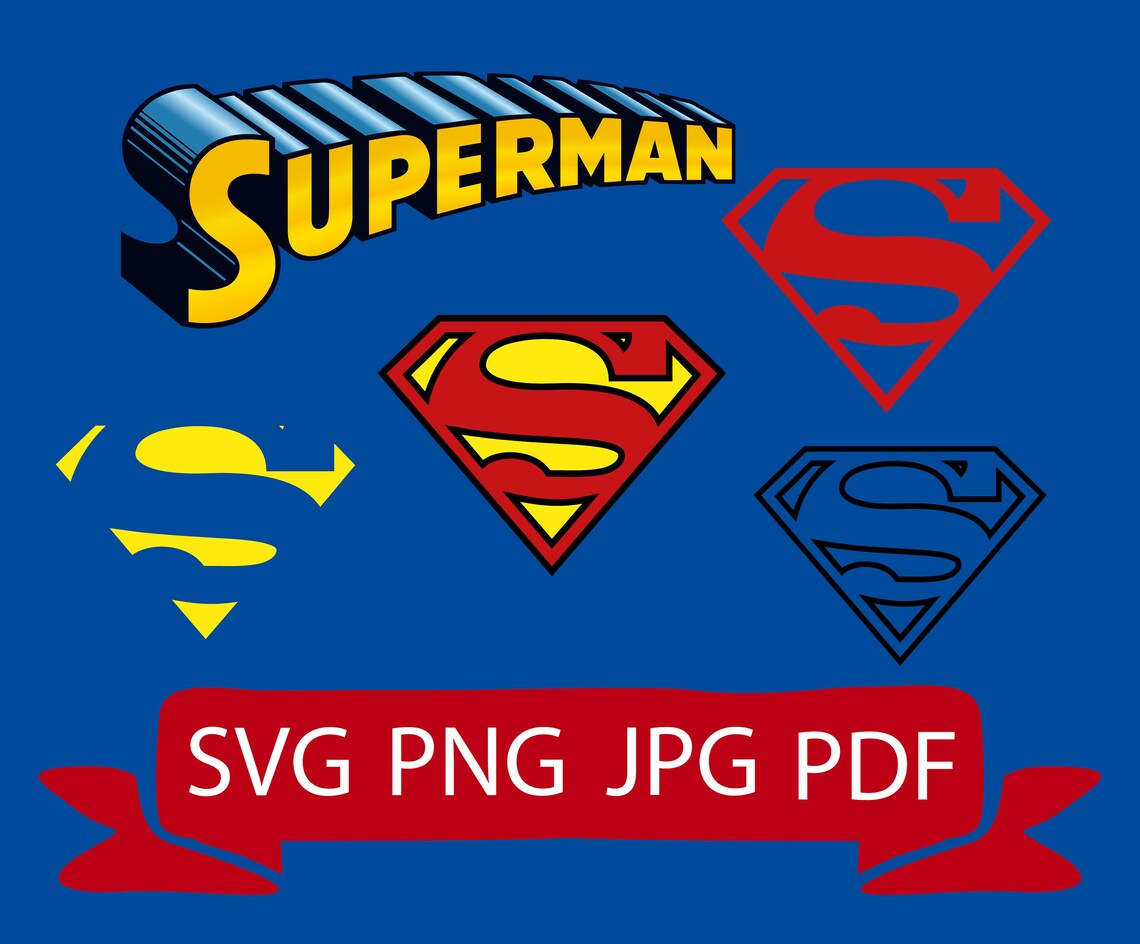 Superman Logo Svg Jpg Png Pdf Vector Vinyl Decal Cricut | Etsy