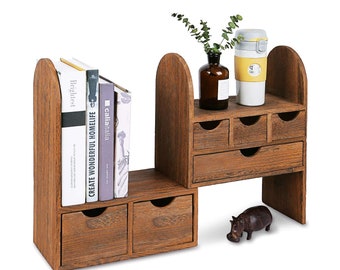 Wooden Desktop Book Rack - Etsy