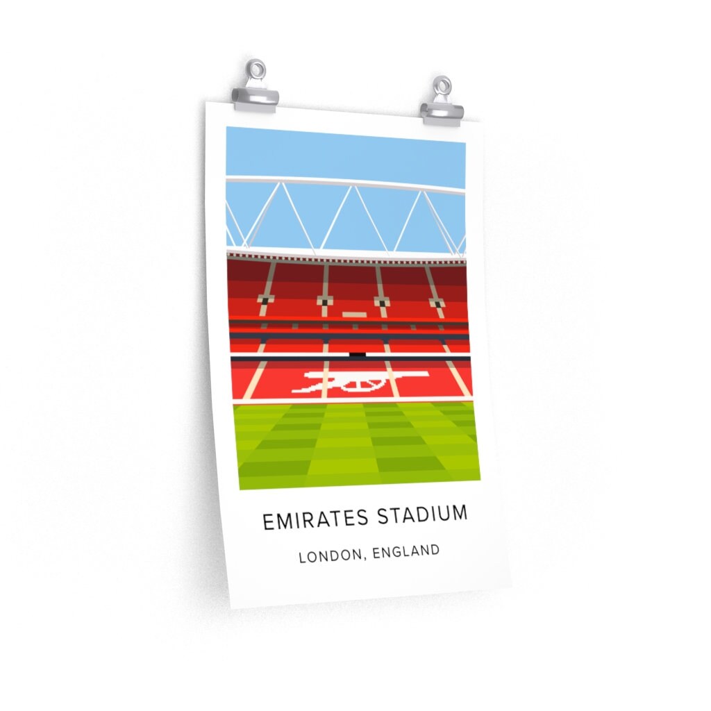 Arsenal FC Emirates Stadium Art Poster / English Premier - Etsy