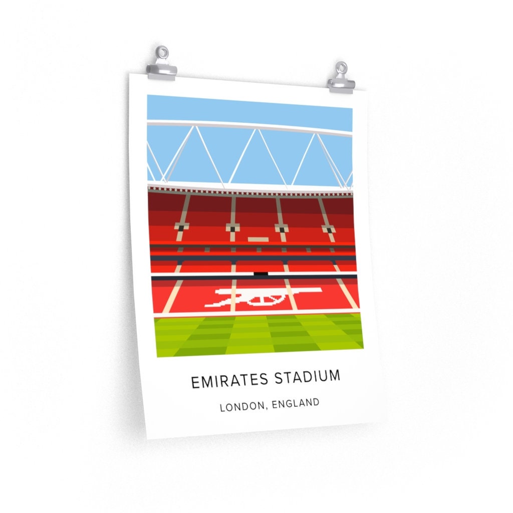 Arsenal FC Emirates Stadium Art Poster / English Premier - Etsy
