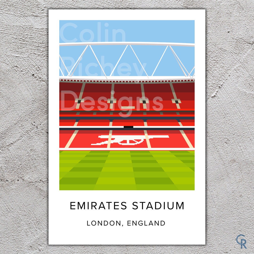 Arsenal FC Emirates Stadium Poster | London England | Premier League ...