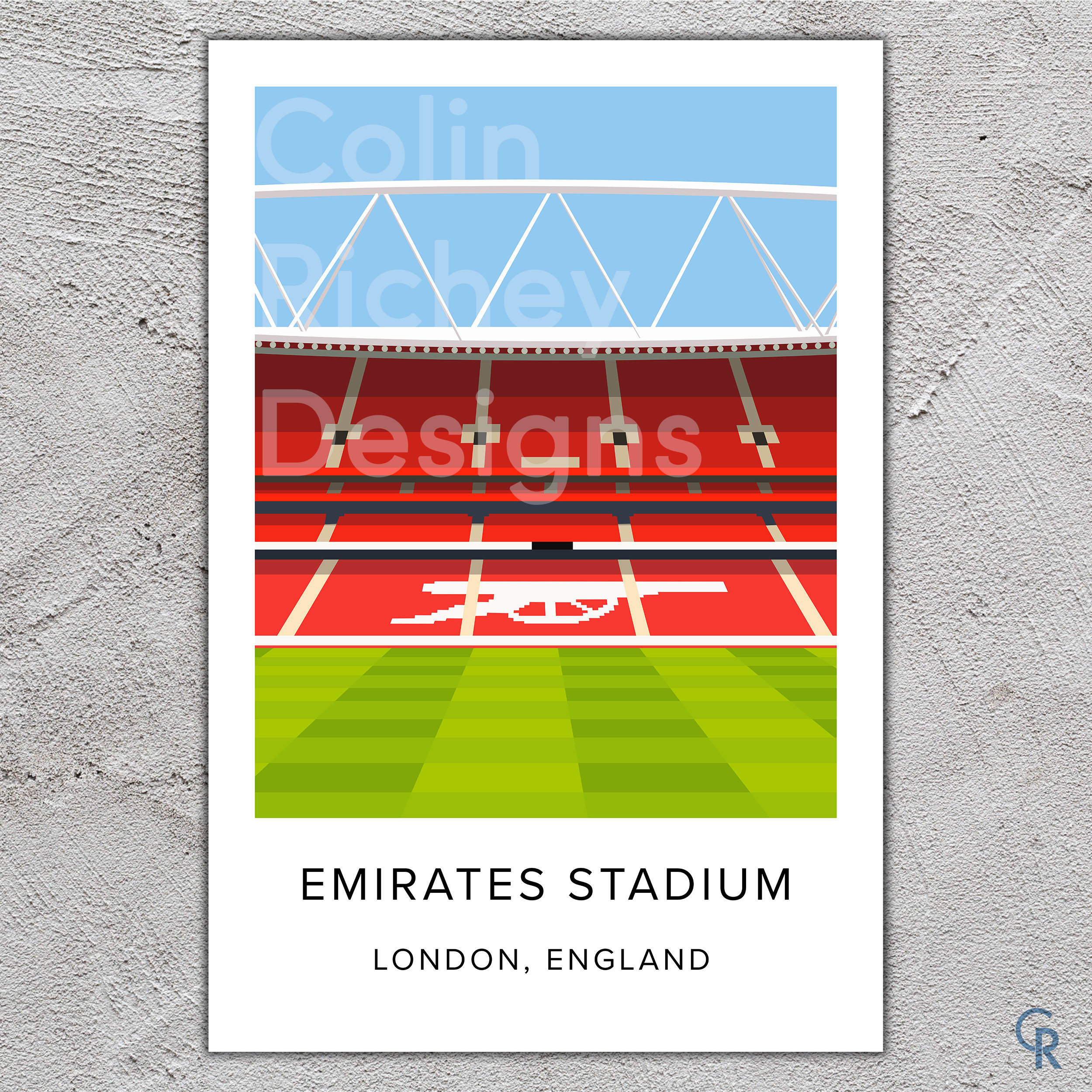 Arsenal FC Emirates Stadium Poster | London England | Premier League ...