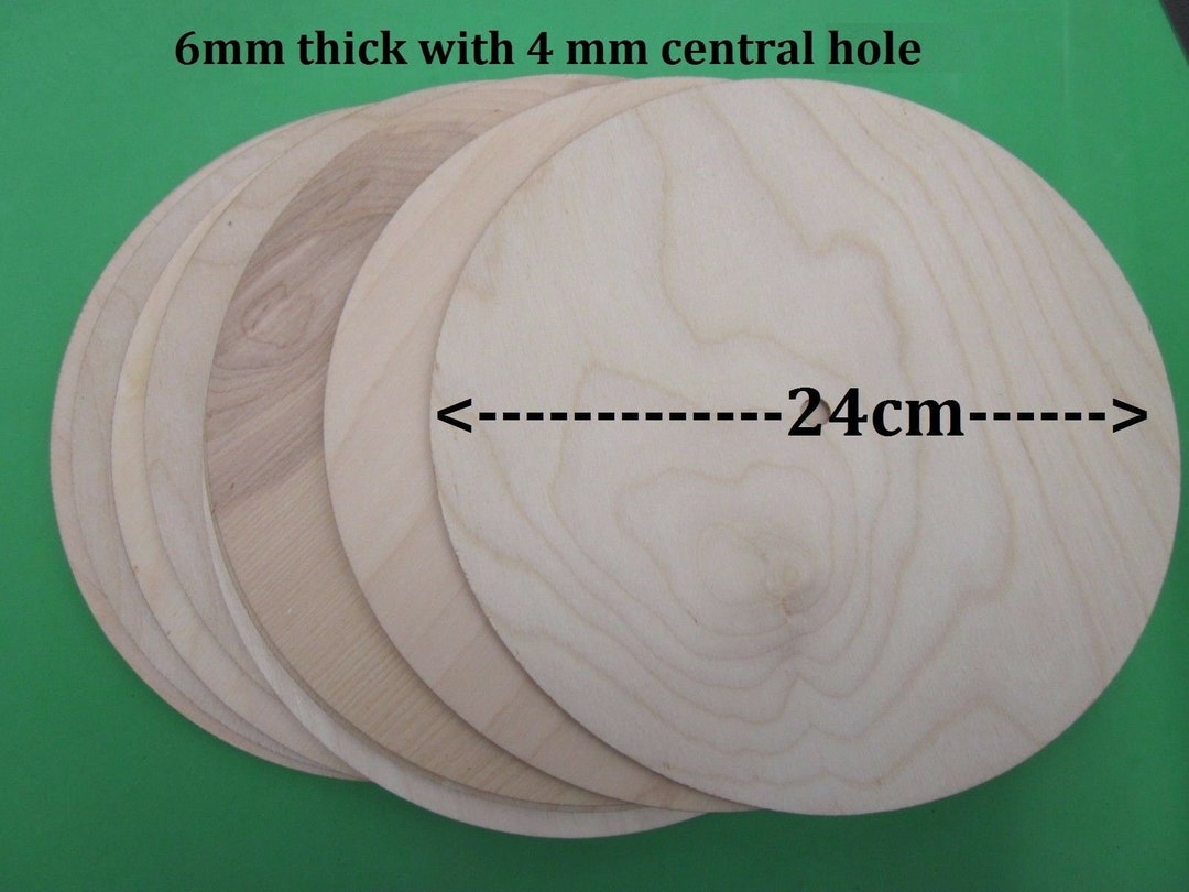 Wooden Plain ROUND CLOCK FACE 20cm, 24 Cm Dia With Central Hole for ...