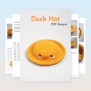 Easy PDF Crochet Pattern Duck Hat - Etsy