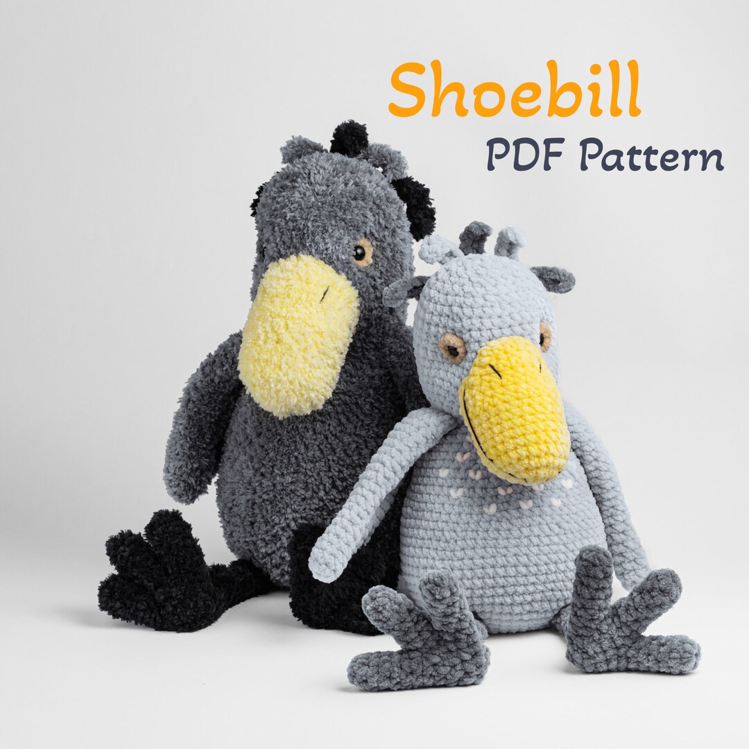 PDF Pattern Shoebill Whalebill Stork Amigurumi Exotic Bird Plushie Crochet Pattern - Etsy UK