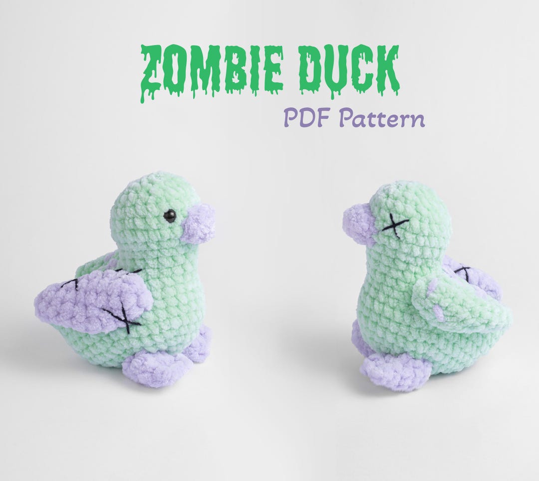 PDF EASY Crochet Pattern Zombie Duckling / Little Zombie Duck / Quick ...