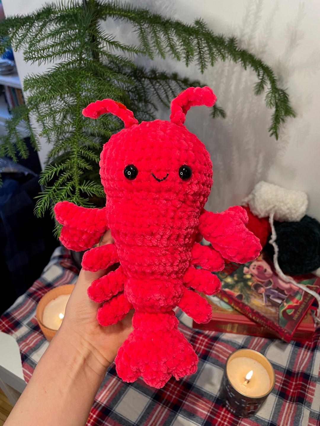 TOY Crochet Lobster, Knitted Prawn, Stuffed Toy | Cute Plush Crab ...