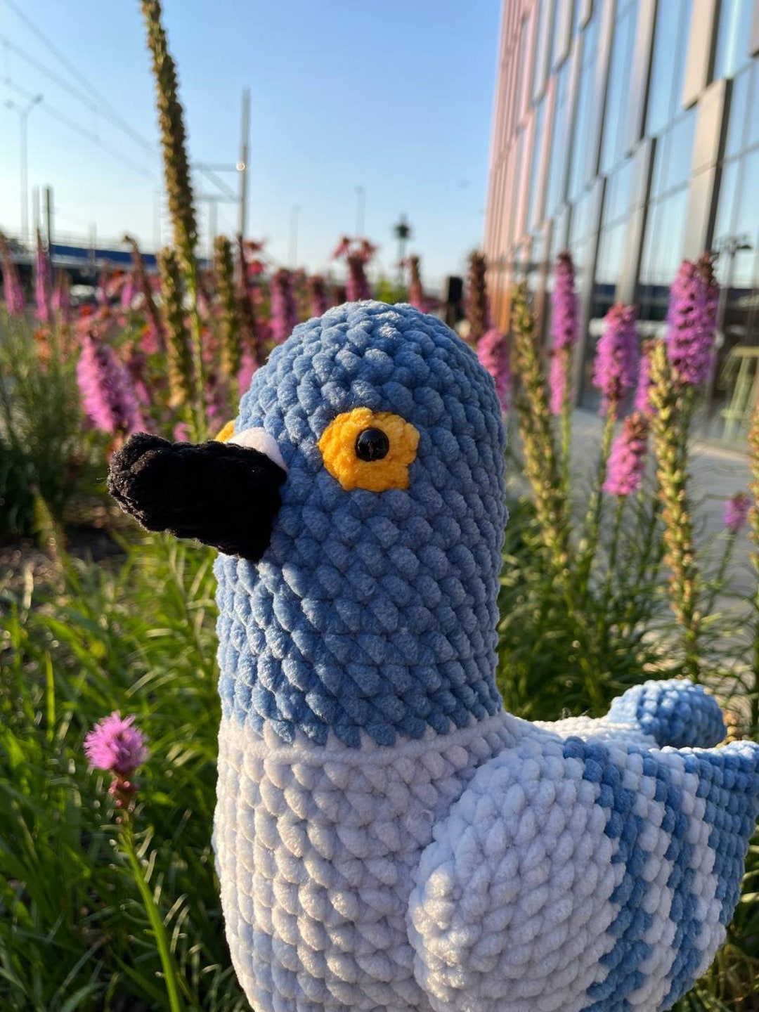 TOY Crochet Pigeon, Knitted Dove, Stuffed Bird, Cute Plush Pigeon ...