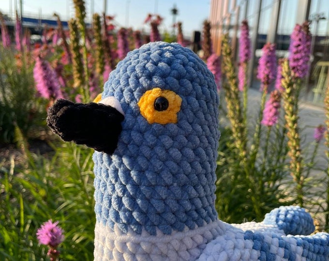 TOY Crochet Pigeon, Knitted Dove, Stuffed Bird, Cute Plush Pigeon ...