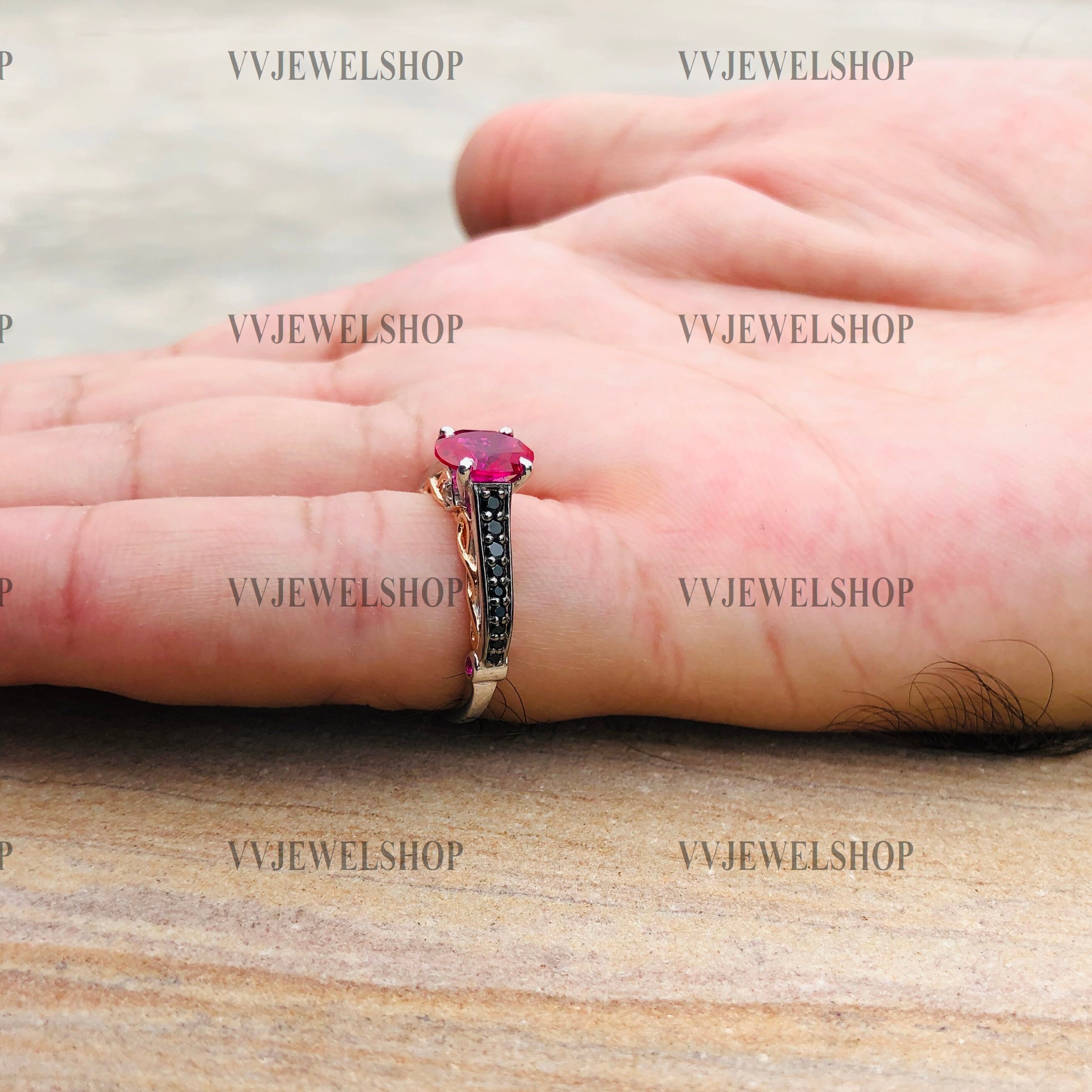 Enchanted Disney Villains Evil Queen Oval Garnet and 0.23 CT. T.W ...