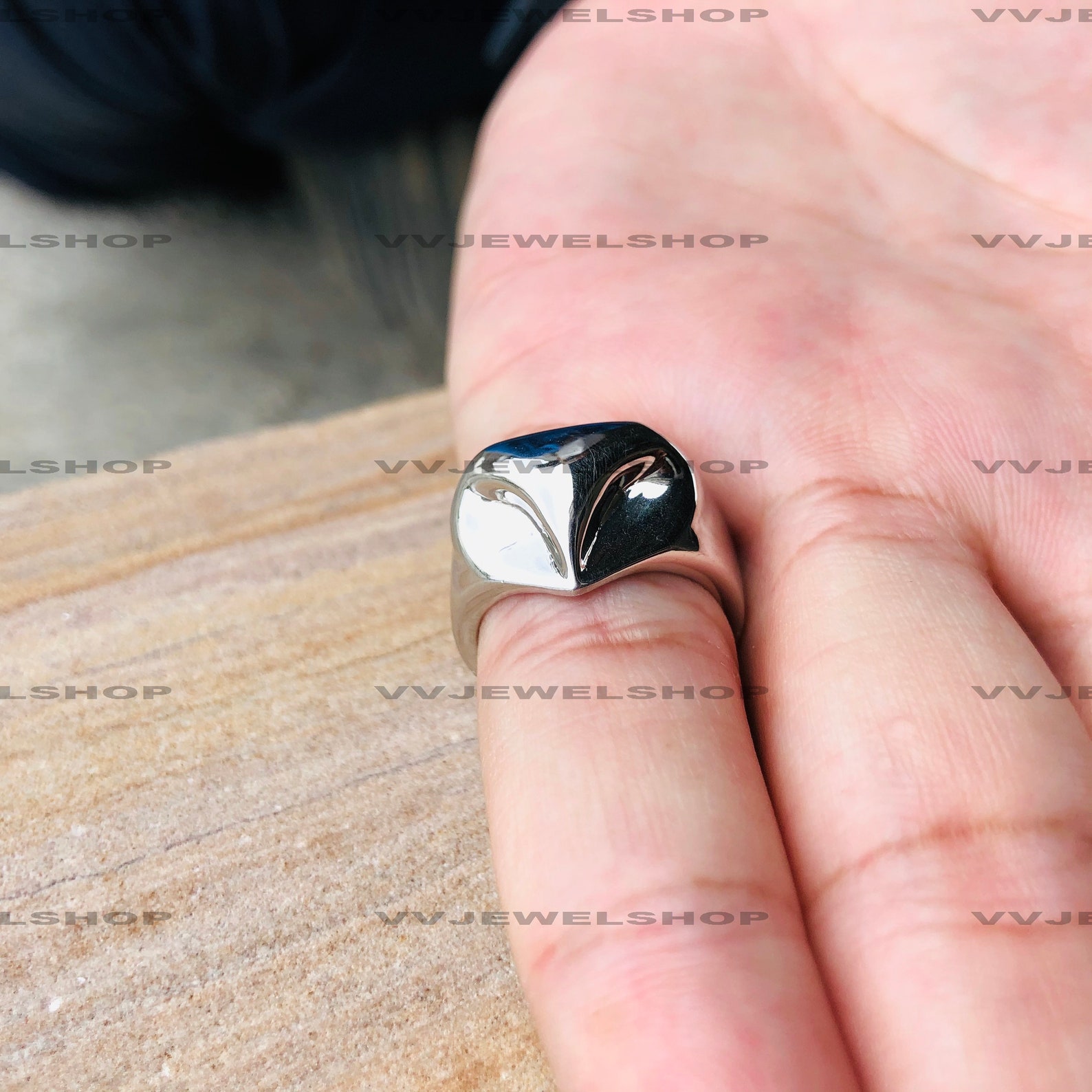 Owl Face Ring Barn Owl Ring Geometric Sterling Silver Barn | Etsy