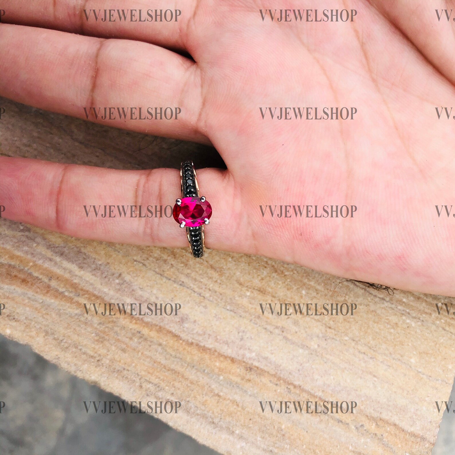 Enchanted Disney Villains Evil Queen Oval Garnet and 0.23 CT. T.W ...