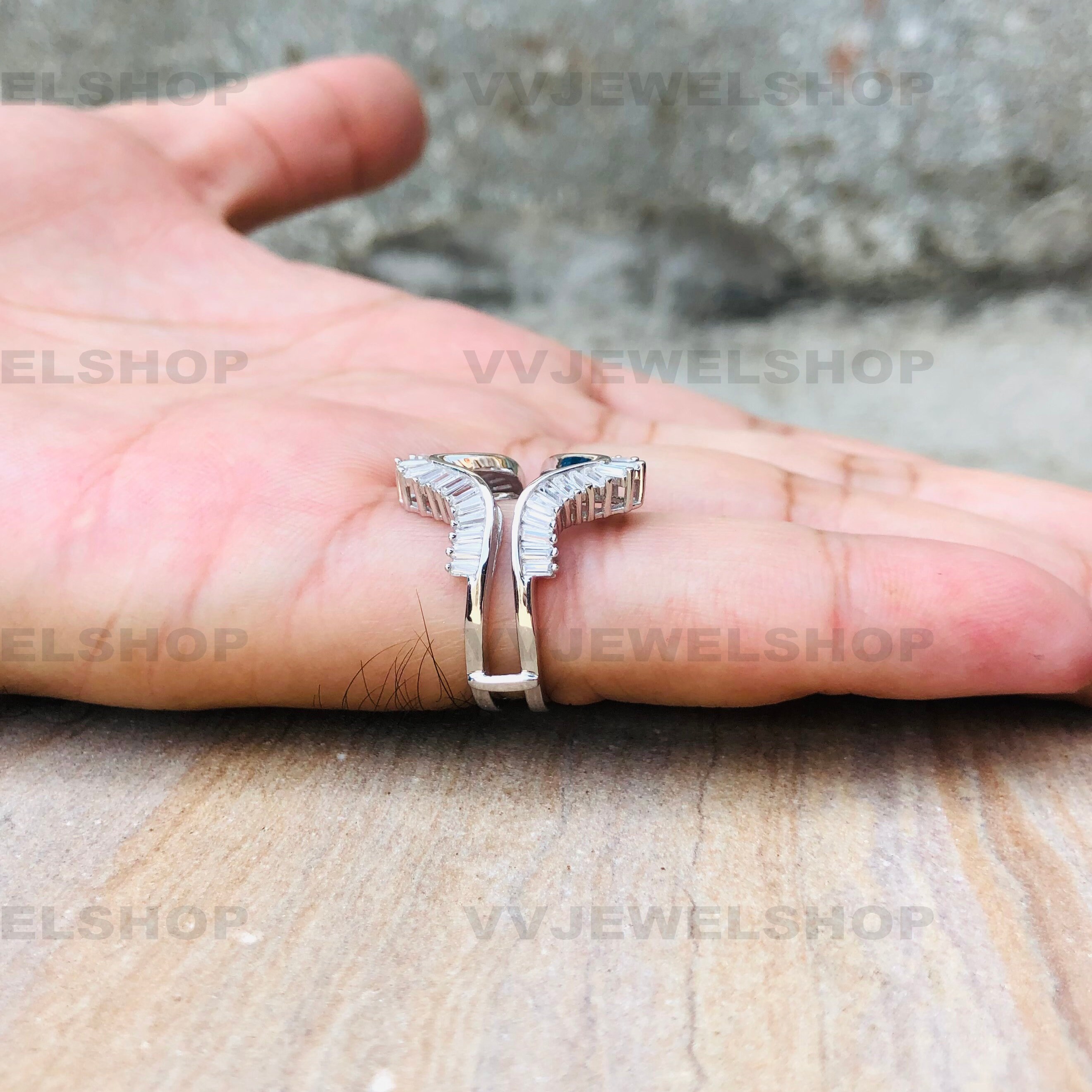 Baguette Diamond Wrap Enhancer Solitaire Ring Wrap Guard - Etsy