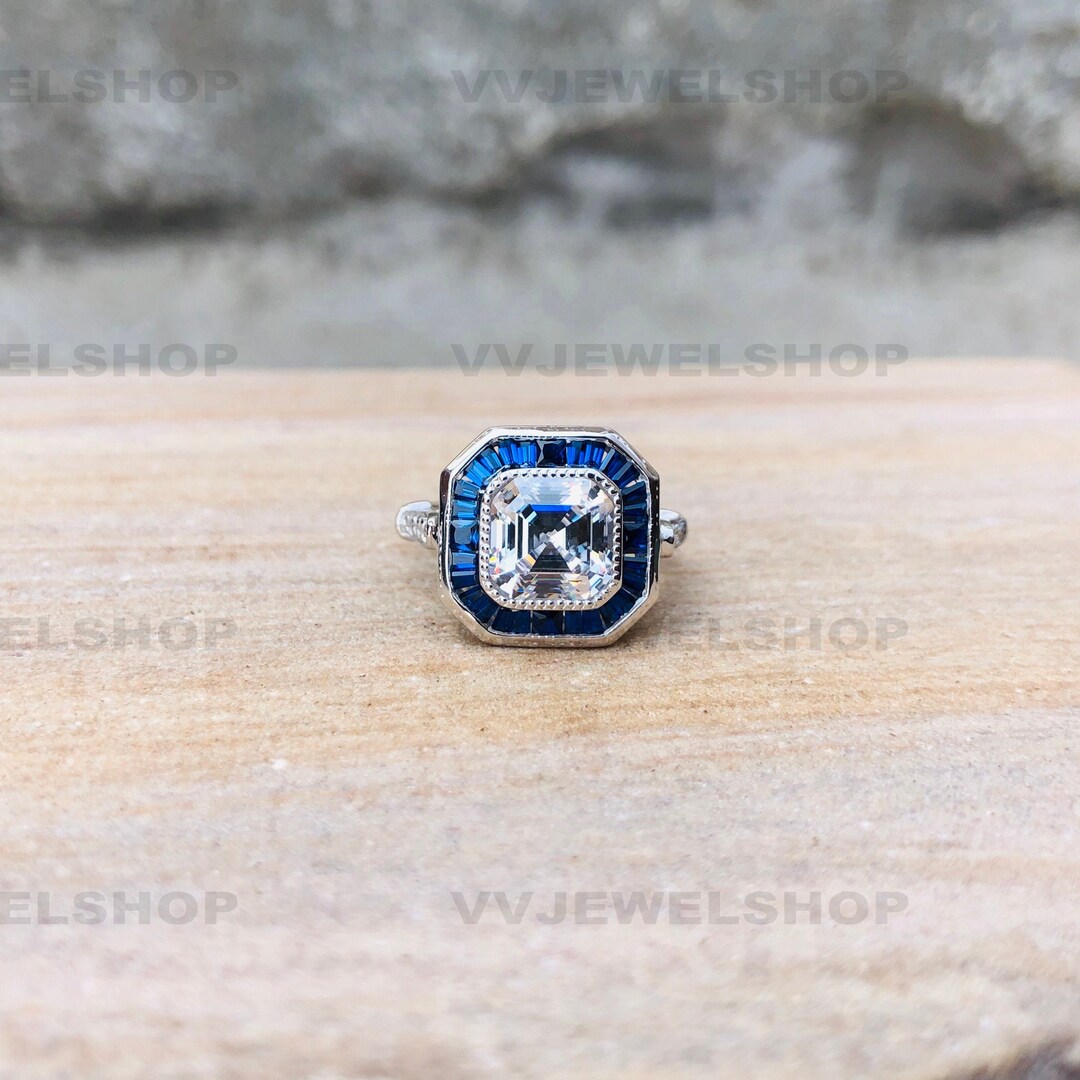 Vintage Ring Engagement Ring 935 Silver Ring Art Deco Ring - Etsy