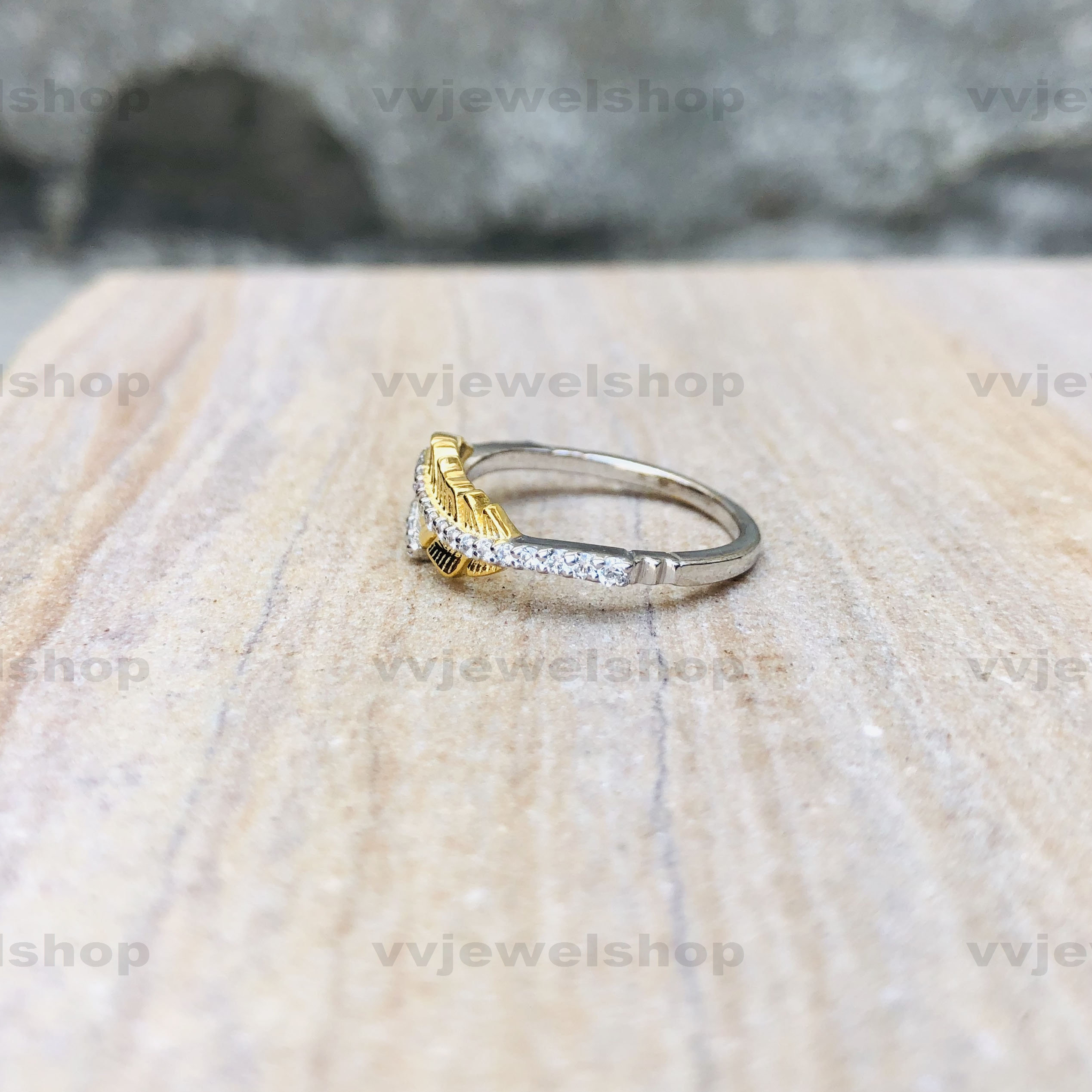 Women's Fine Jewelry Ring Yellow Gold Rhodium Plating - Etsy