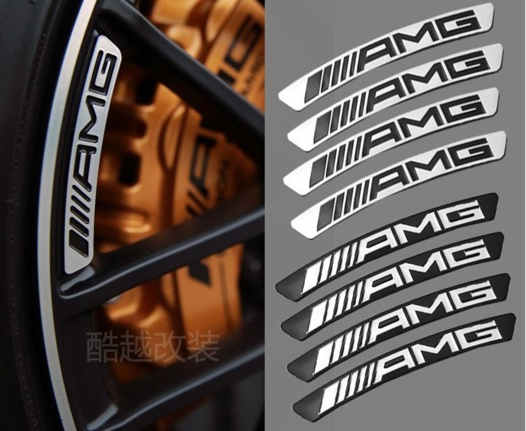 Fit for Mercedes AMG Edition Sport Wheels Badge 3D Sticker Logo Emblem ...