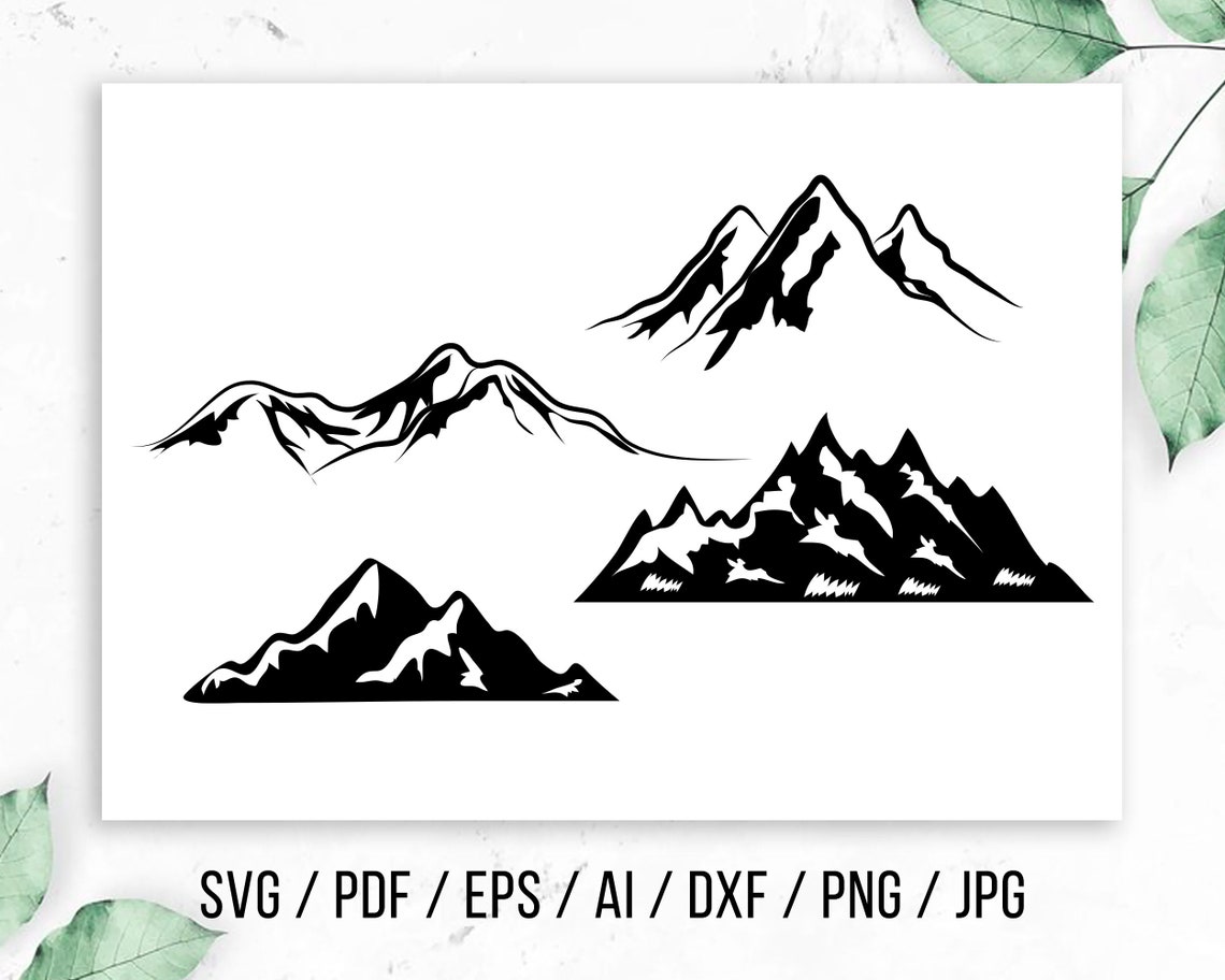 Berge SVG schneiden Dateien Berg Svg Clipart Peak Svg | Etsy Österreich