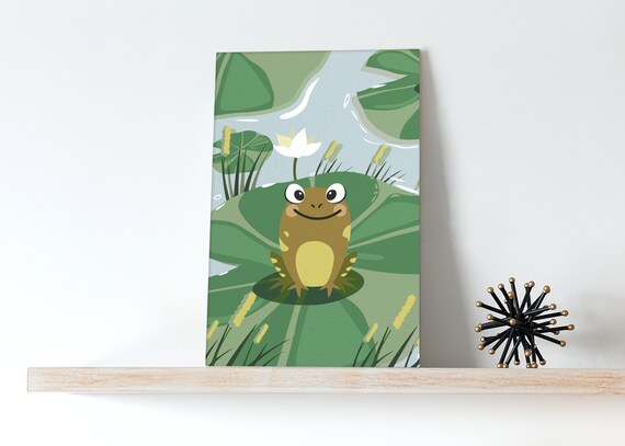 Frog Painting by Numbers DIY Kit Paint by Number Animal Art | Etsy