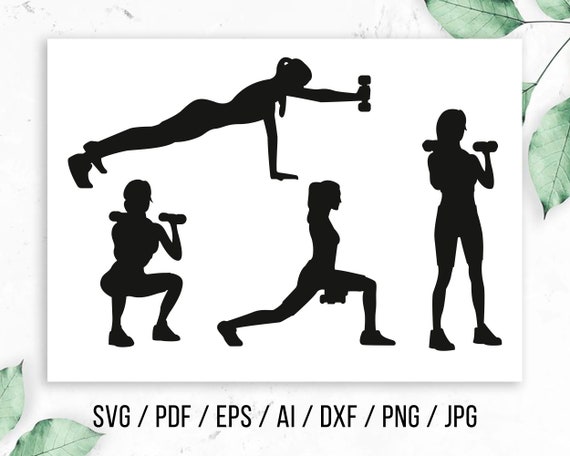 Dumbbells SVG Cut Files Training Svg Clipart Sport Svg Cutting | Etsy