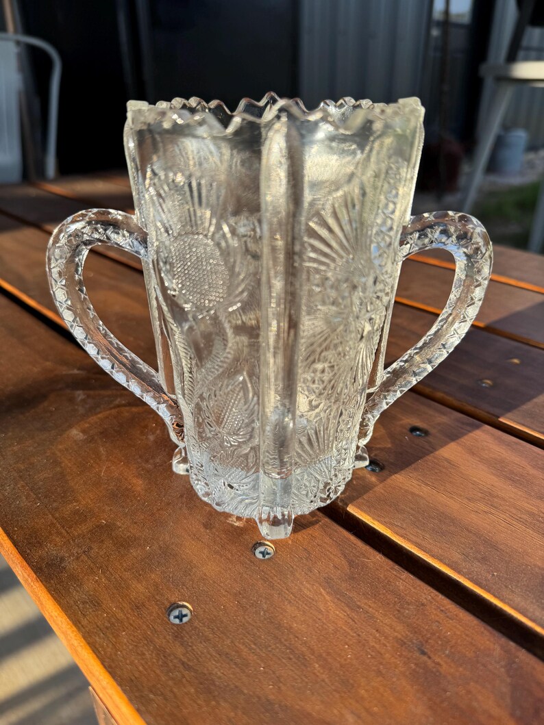 EAPG 1910 Higbee Glass Company Thistle Spooner | Vintage Glassware ...