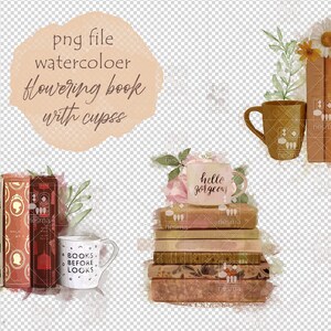Watercolor Girl Reading Clipart Girls With Watercolor Books - Etsy