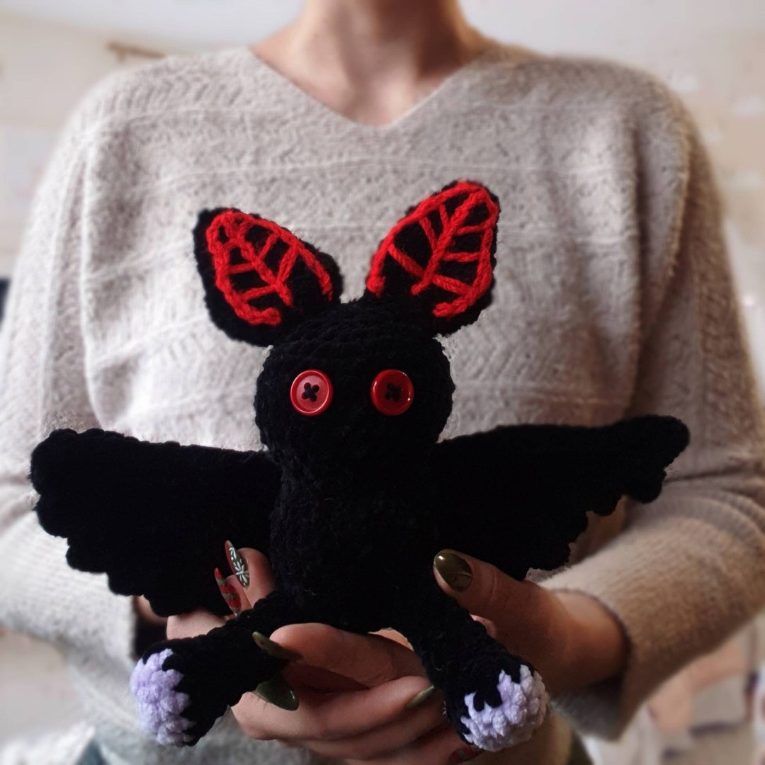 Moth Gift Man Plush Amigurumi Crochet Doll Moth Figure Cryptid Stuffed ...
