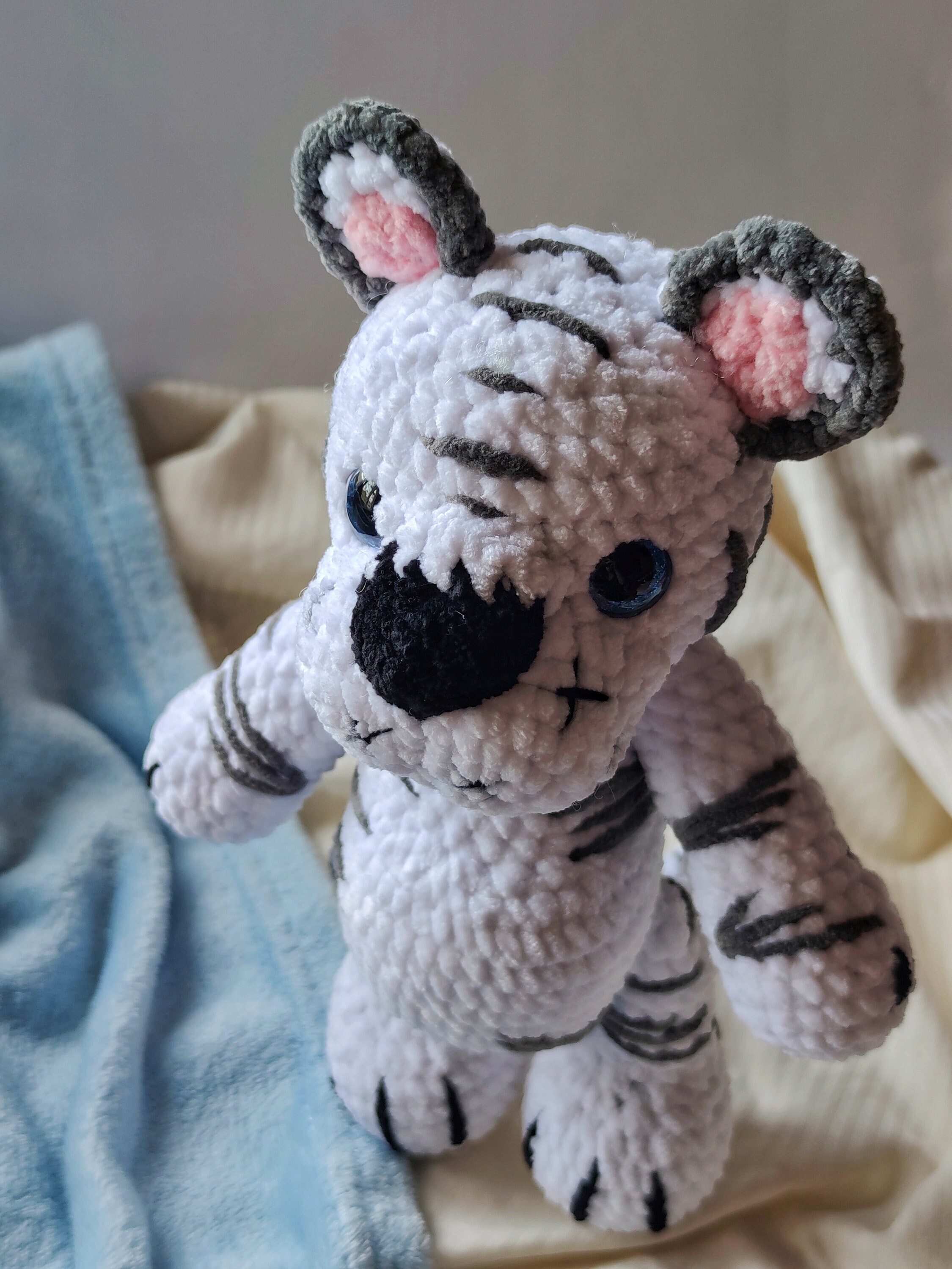 Safari Plush Toy White Tiger Toy Stuffed Animal Toy Tiger - Etsy