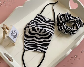 Eye Mask Scrunchies Set Loved Print Black and White Gift - Etsy