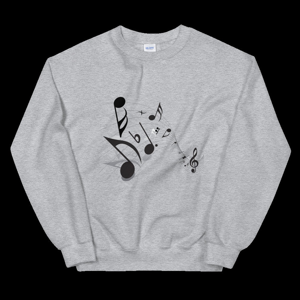 Musical Notes Sweatshirt Music Sweatshirt Band Sweaatshirt - Etsy