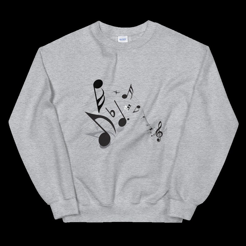 Musical Notes Sweatshirt Music Sweatshirt Band Sweaatshirt - Etsy