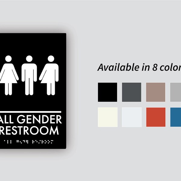 All Gender Restroom Sign - Etsy