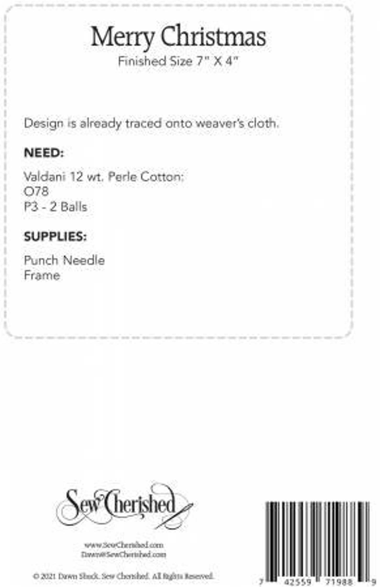 MERRY CHRISTMAS L Punch Needle Pattern L Christmas Decor L Pattern is ...