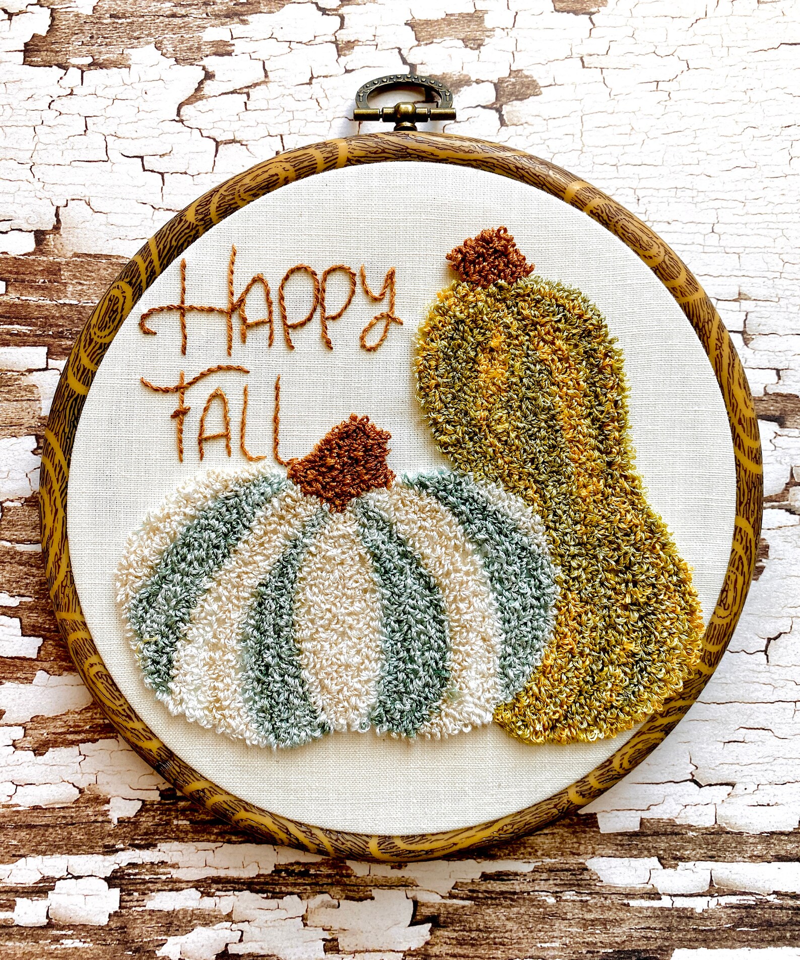 HAPPY FALL L Digital Download L Punch Needle + Embroidery Pattern ...