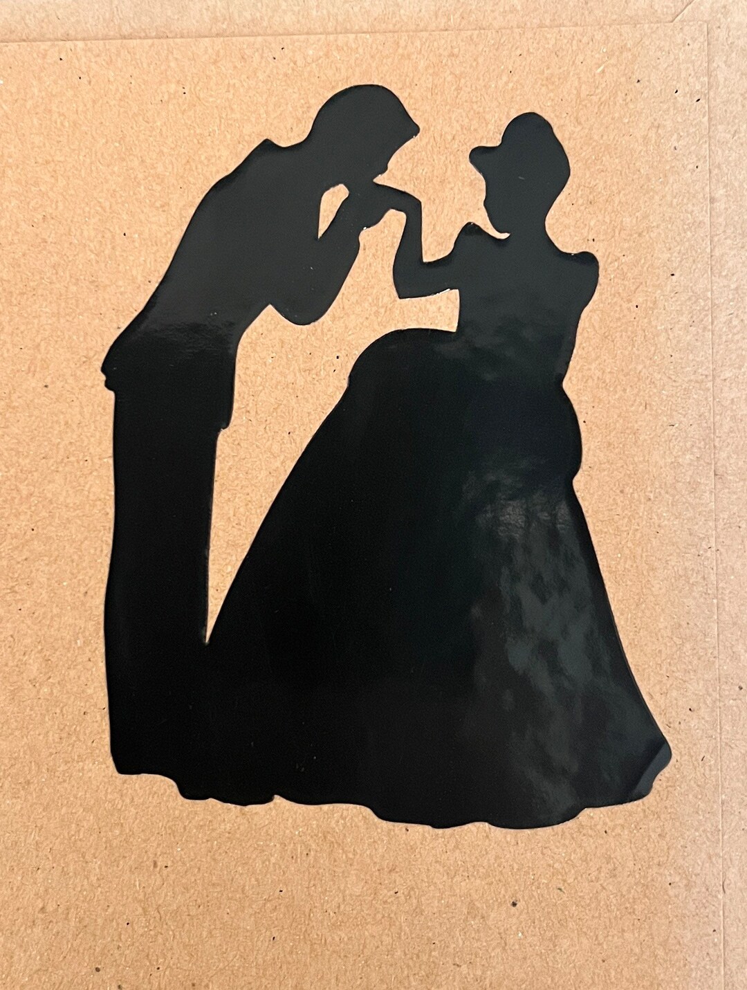 Cinderella & Prince Charming Silhouette Sticker - Etsy