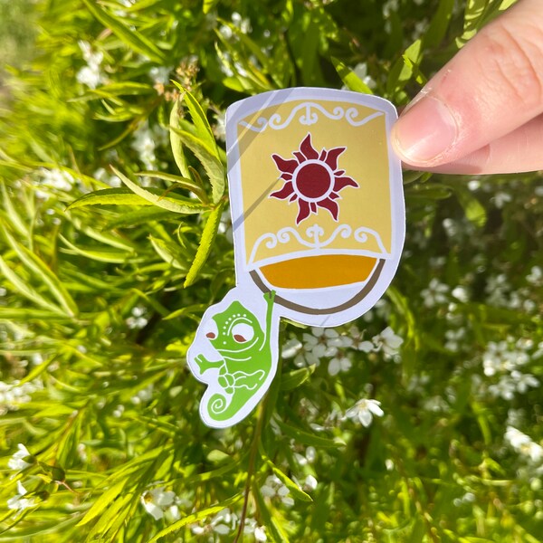 Rapunzel Pascal Sticker - Etsy UK