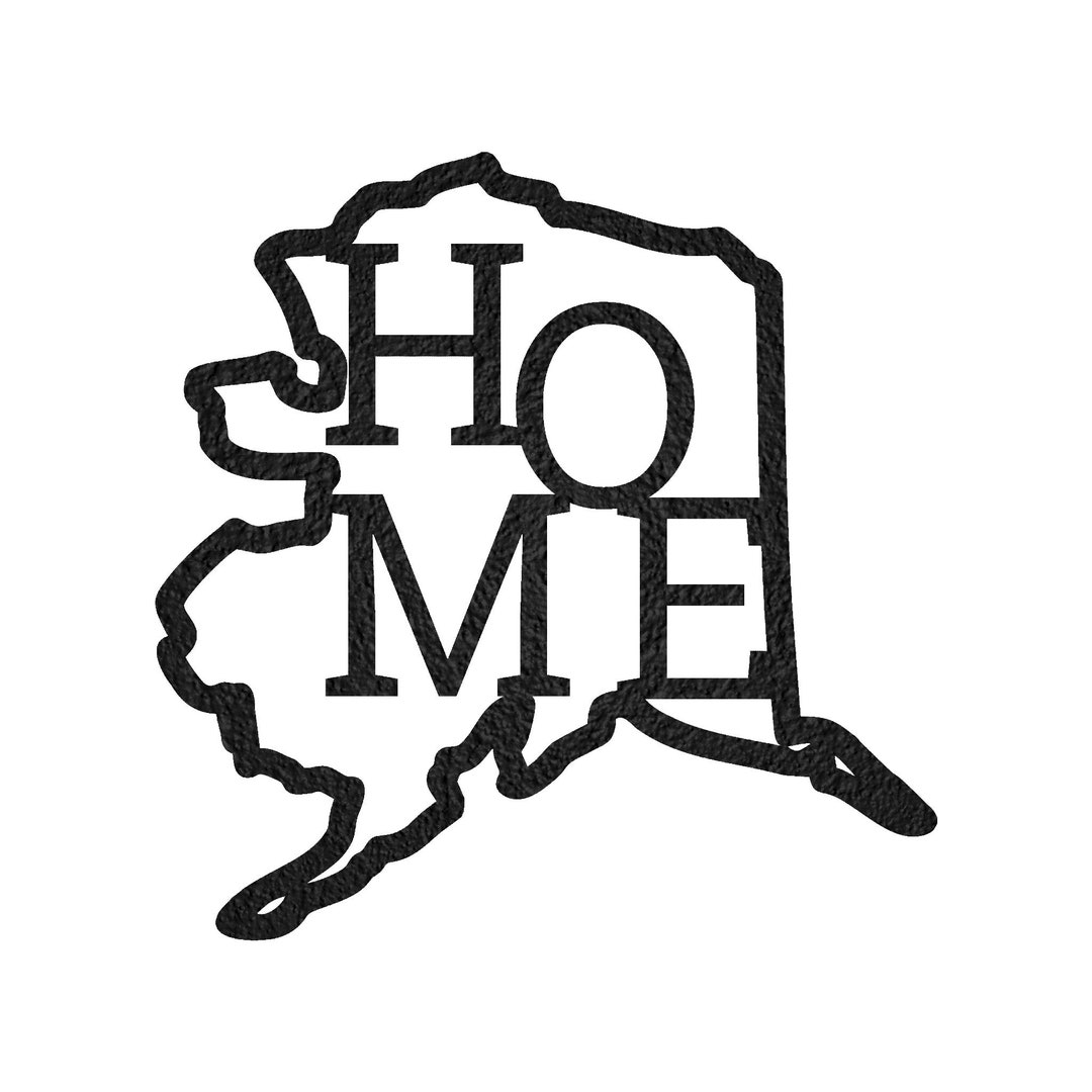 Alaska Home Sign, Metal Home & Wall Decor, State of Alaska, Made in USA ...