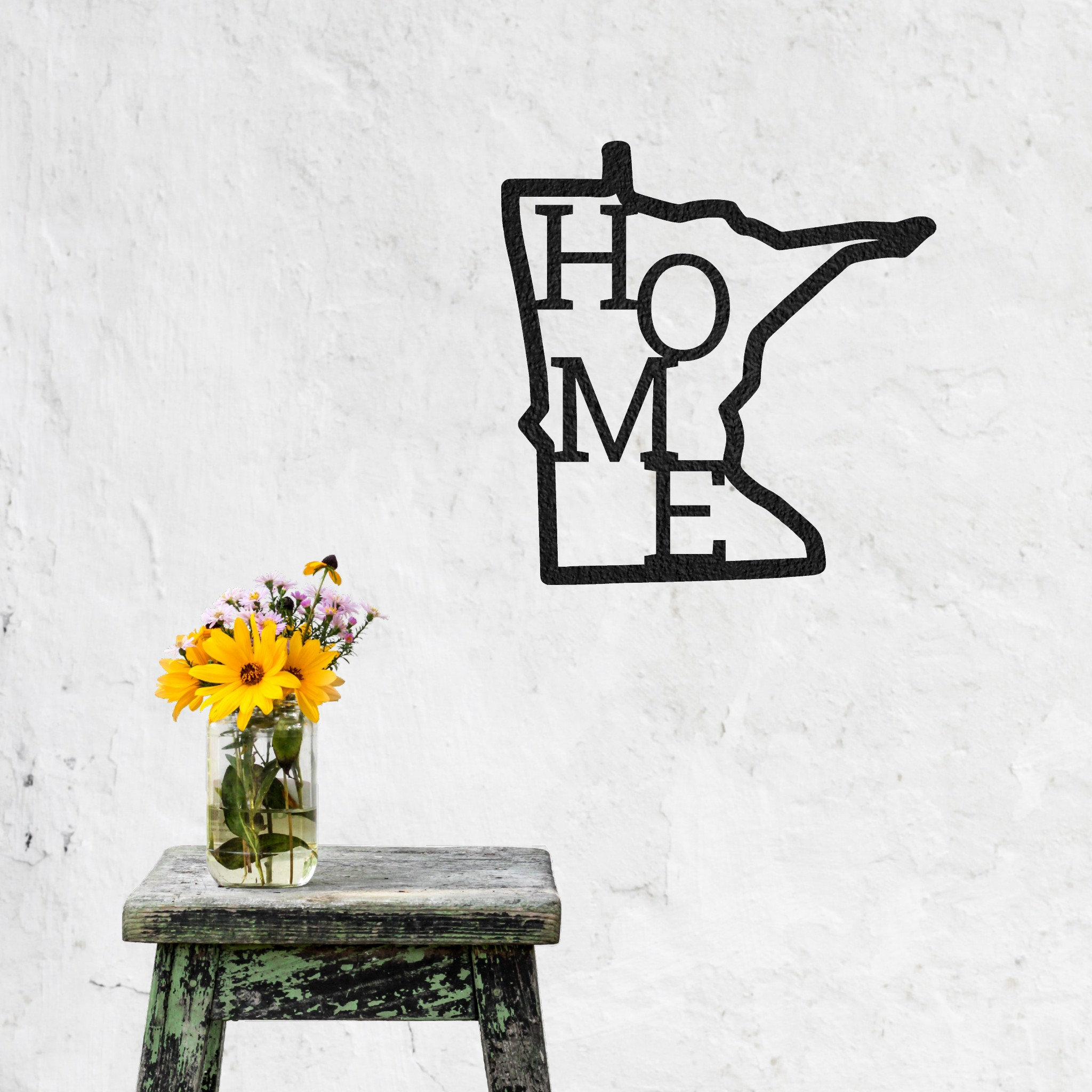 Minnesota Home Sign Metal Home & Wall Decor State of - Etsy