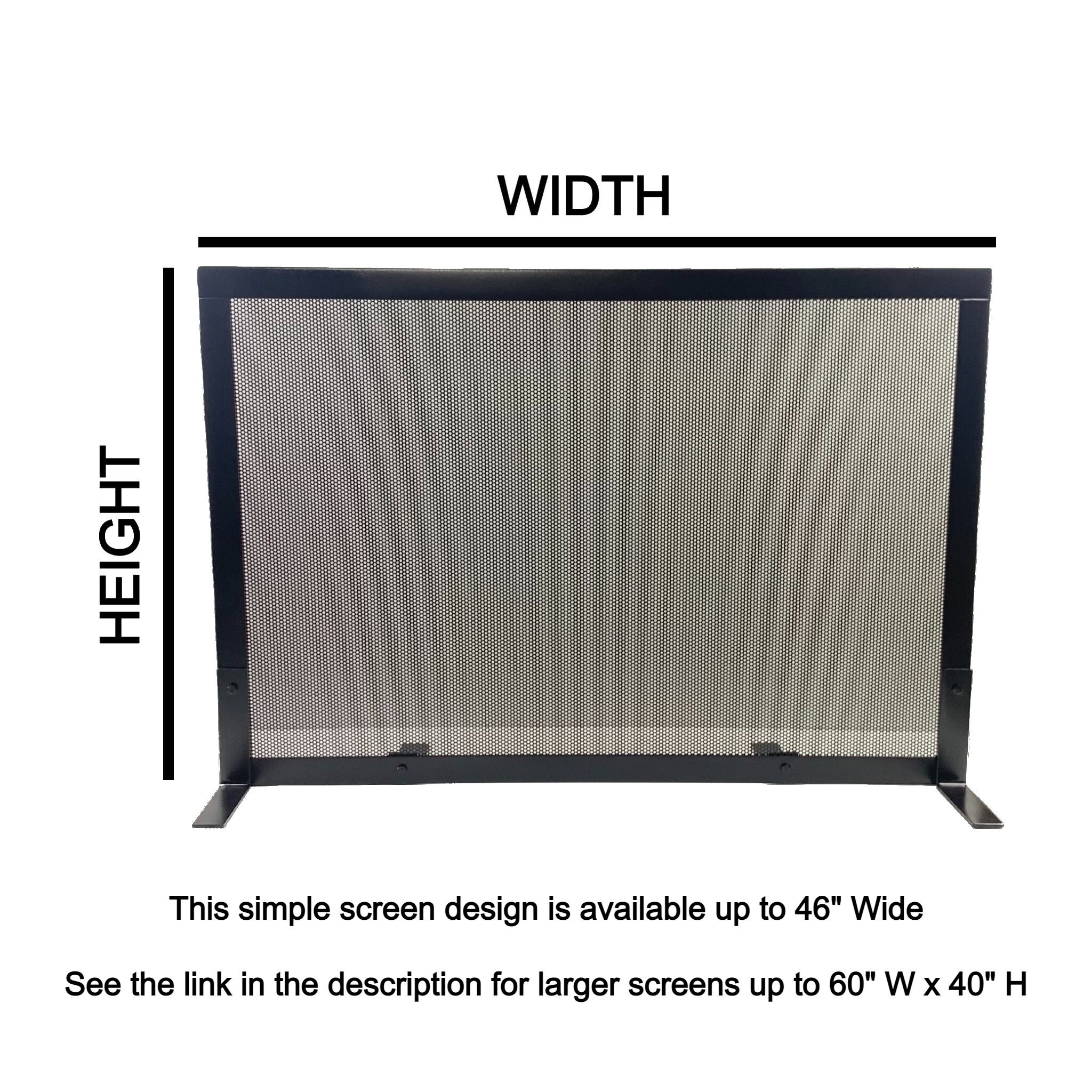 Custom Fireplace Screen Simple Steel Design Custom Sizes to - Etsy