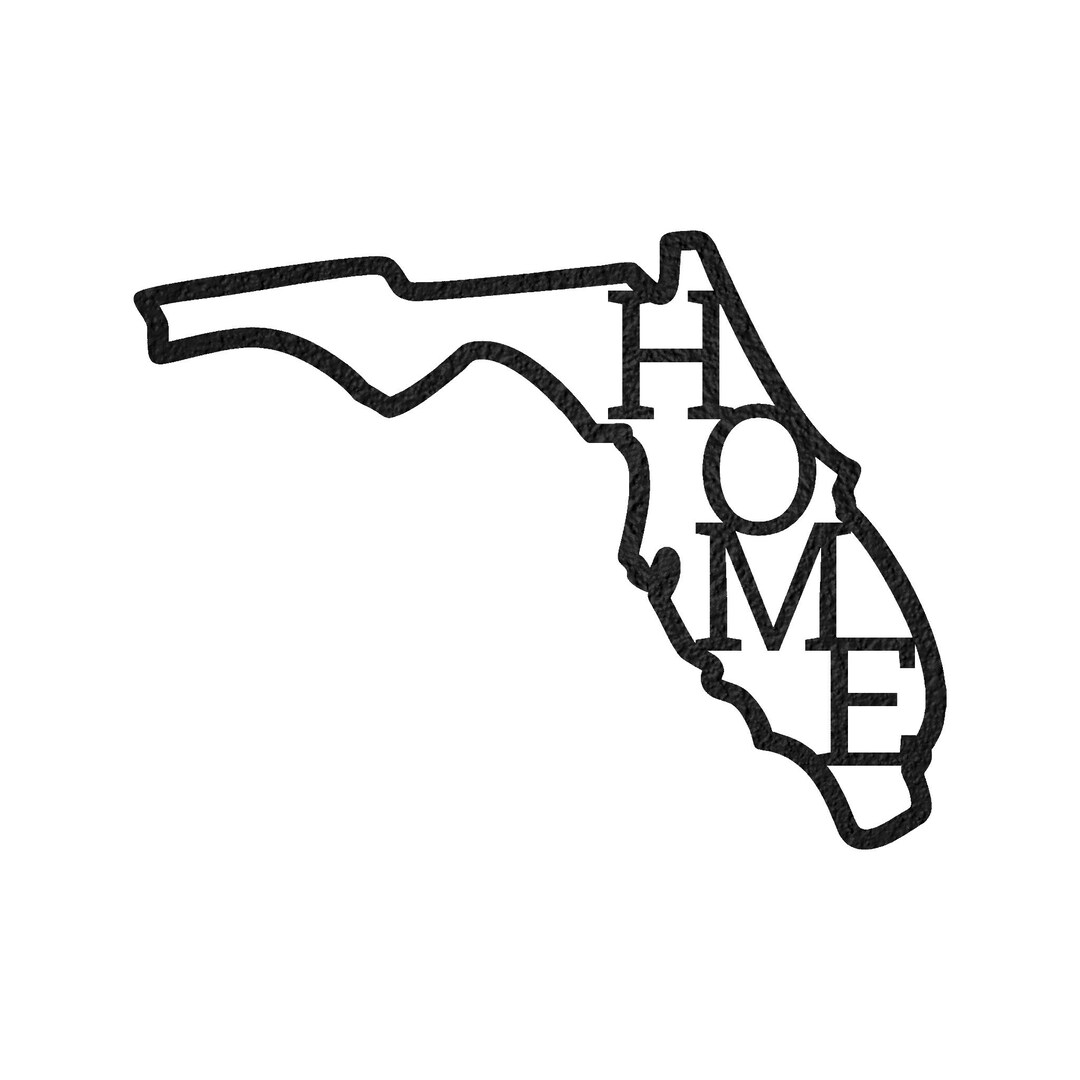 Florida Home Sign, Metal Home & Wall Decor, State of Florida, Made in ...