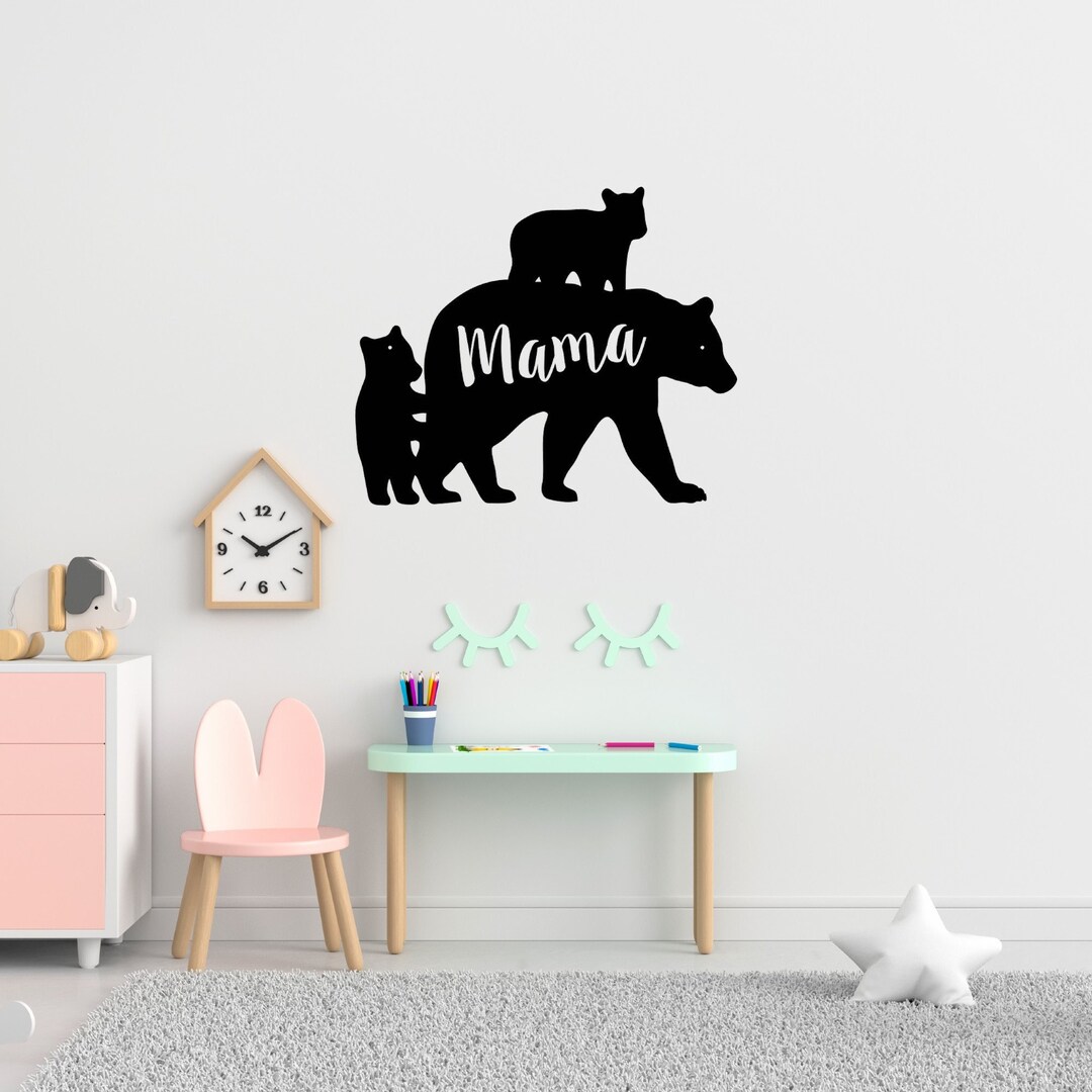 Mama Bear Metal Sign, Bear Shaped Sign for Mom, Made in USA - Etsy