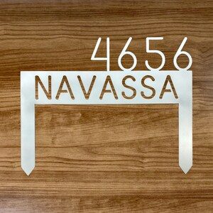 Custom Lawn Address Sign, Metal Driveway Yard Sign With Stakes, House ...