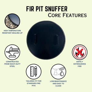 Monogrammed Fire Pit Snuffer, Premium Customized Firepit Cover, Fire ...