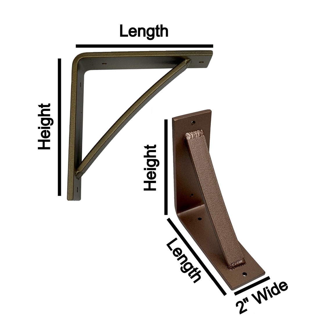 Floating Shelf Bracket 2 Inch Wide Heavy Duty Steel Shelving | Etsy