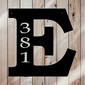Monogramed Letter House Number, Personalized Home Address Sign, Custom ...