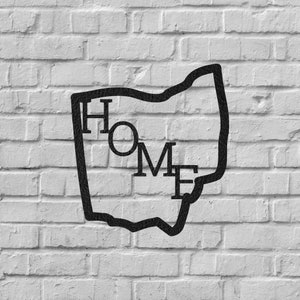 Ohio Home Sign, Metal Home & Wall Decor, State of Ohio, Made in USA - Etsy
