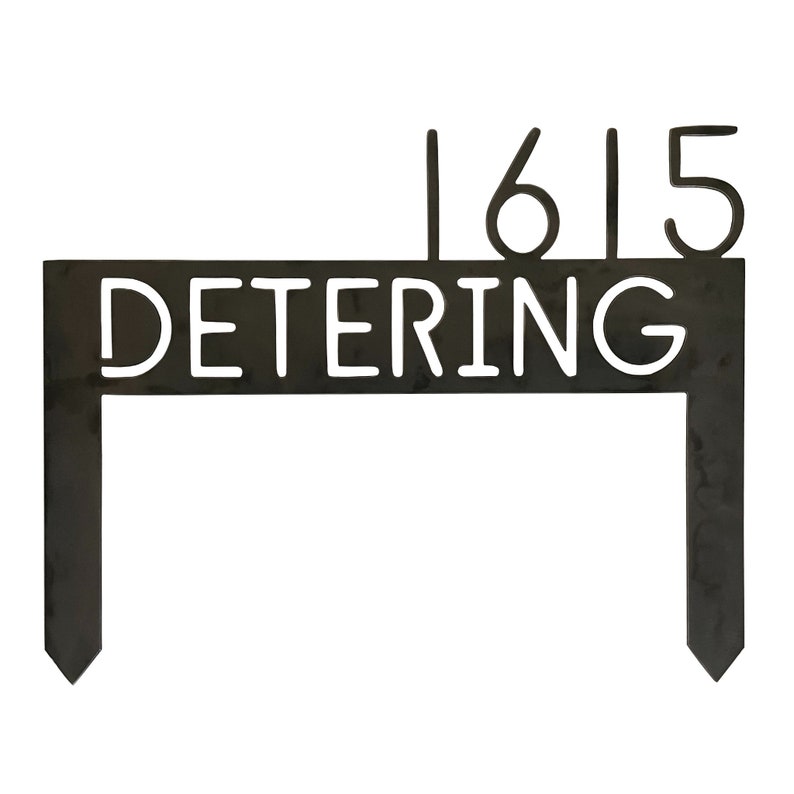 Custom Lawn Address Sign Metal Driveway Yard Sign With - Etsy